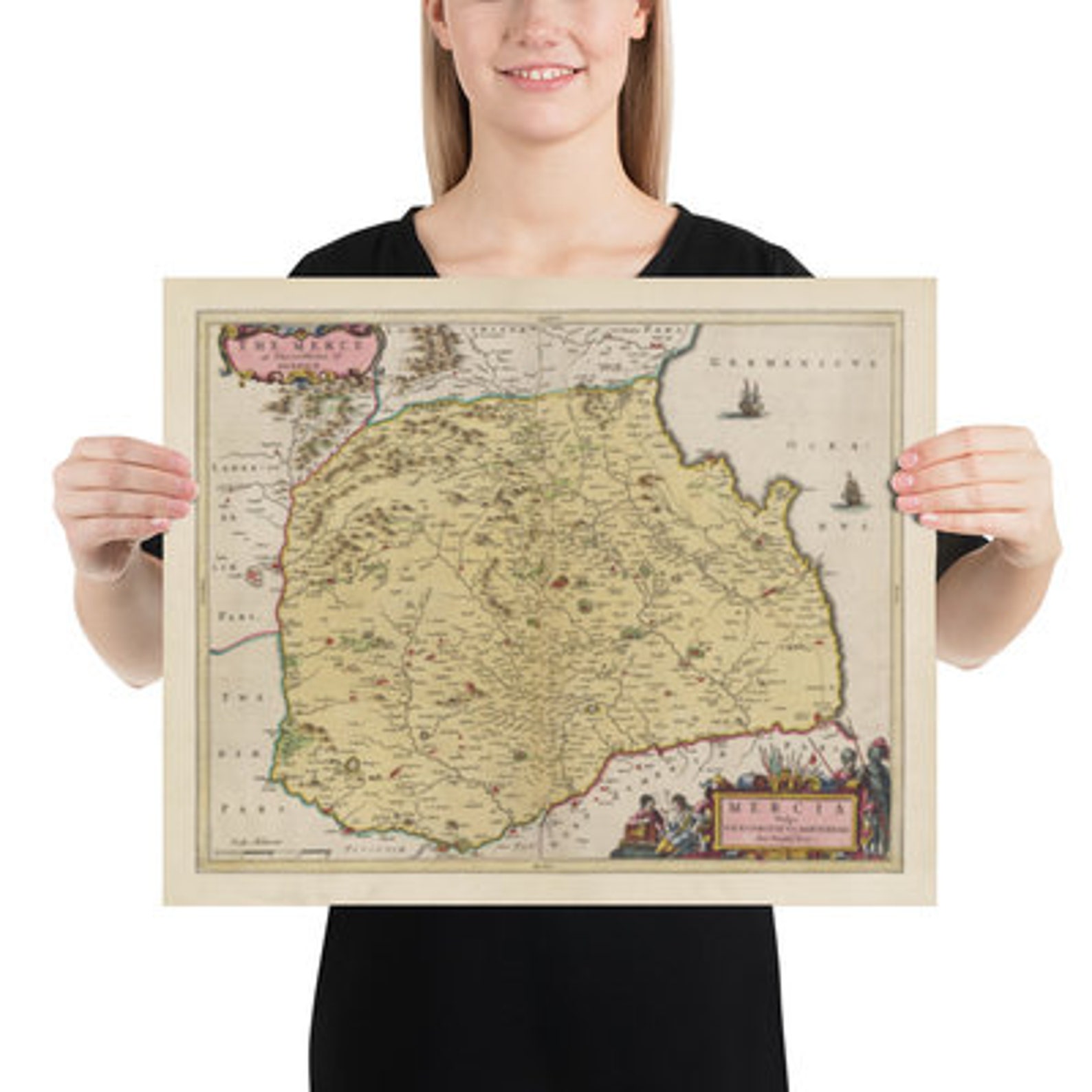Old Map of Berwickshire in 1665 by Joan Blaeu - Eyemouth, Ayton ...