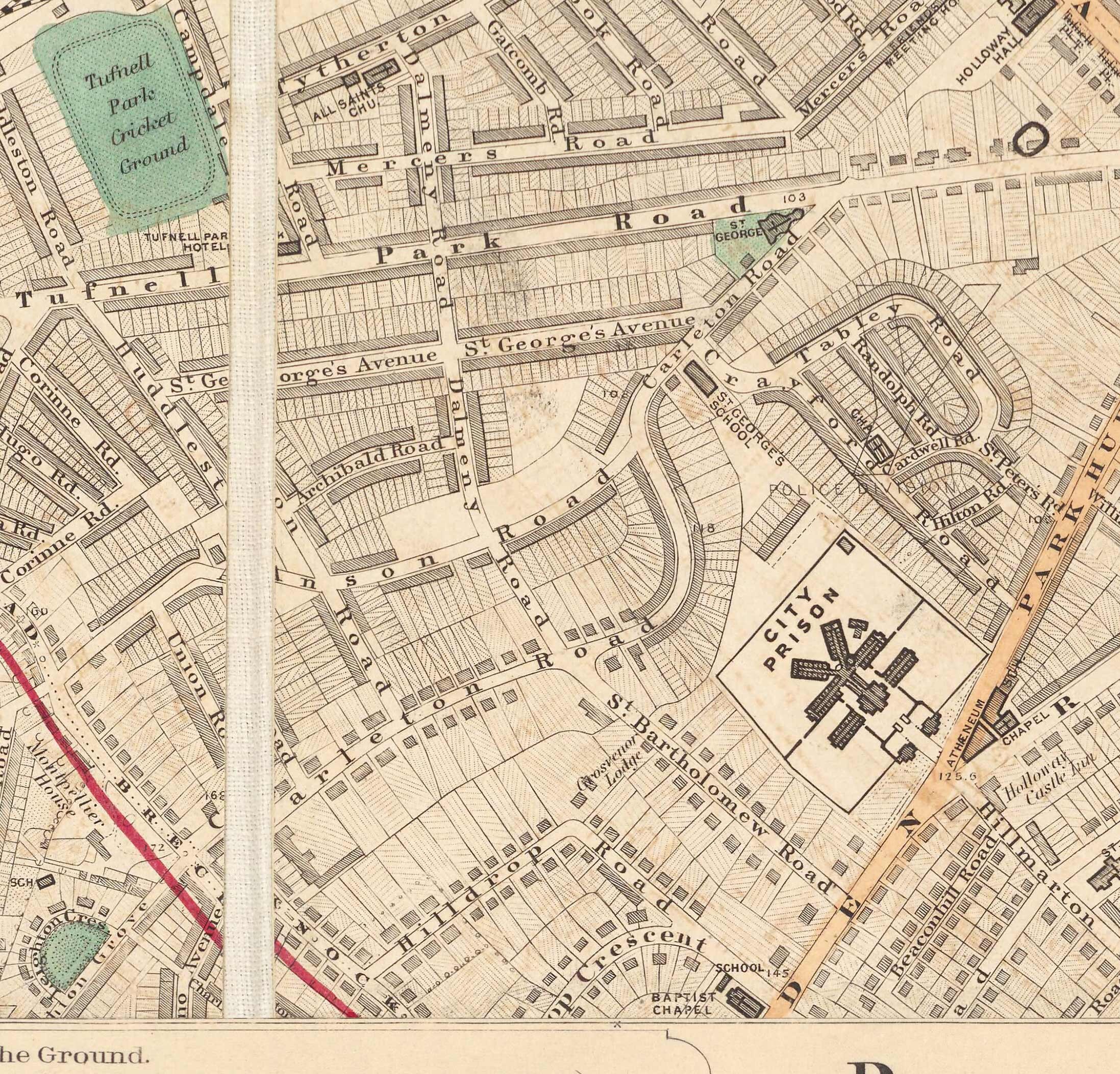 Old Map of North London in 1891 Highgate Hampstead Heath - Etsy