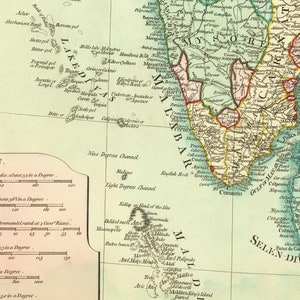 Old Map of the East Indies, 1794 - India, Hindustan, China, Vietnam ...