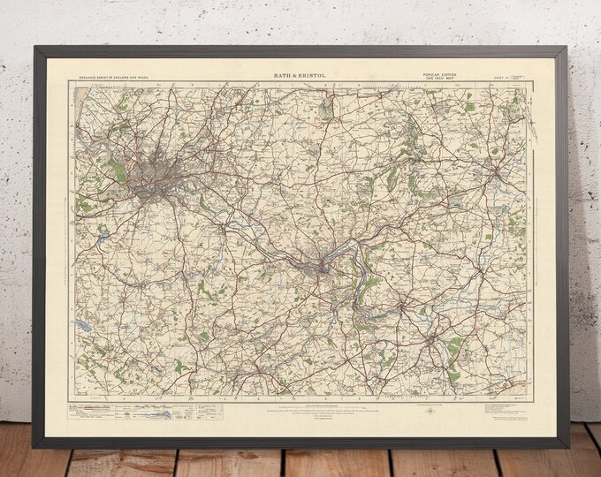 RETFORD, NOTTINGHAMSHIRE, UK, Street Plan, Dawson Original Antique Map ...