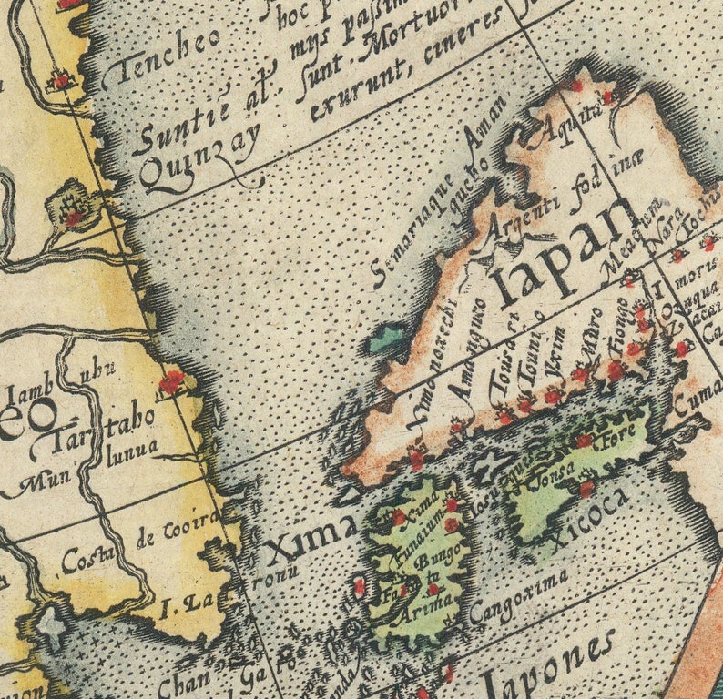 Rarest Old Map of China, 1593 by Cornelis De Jode - Earliest European ...