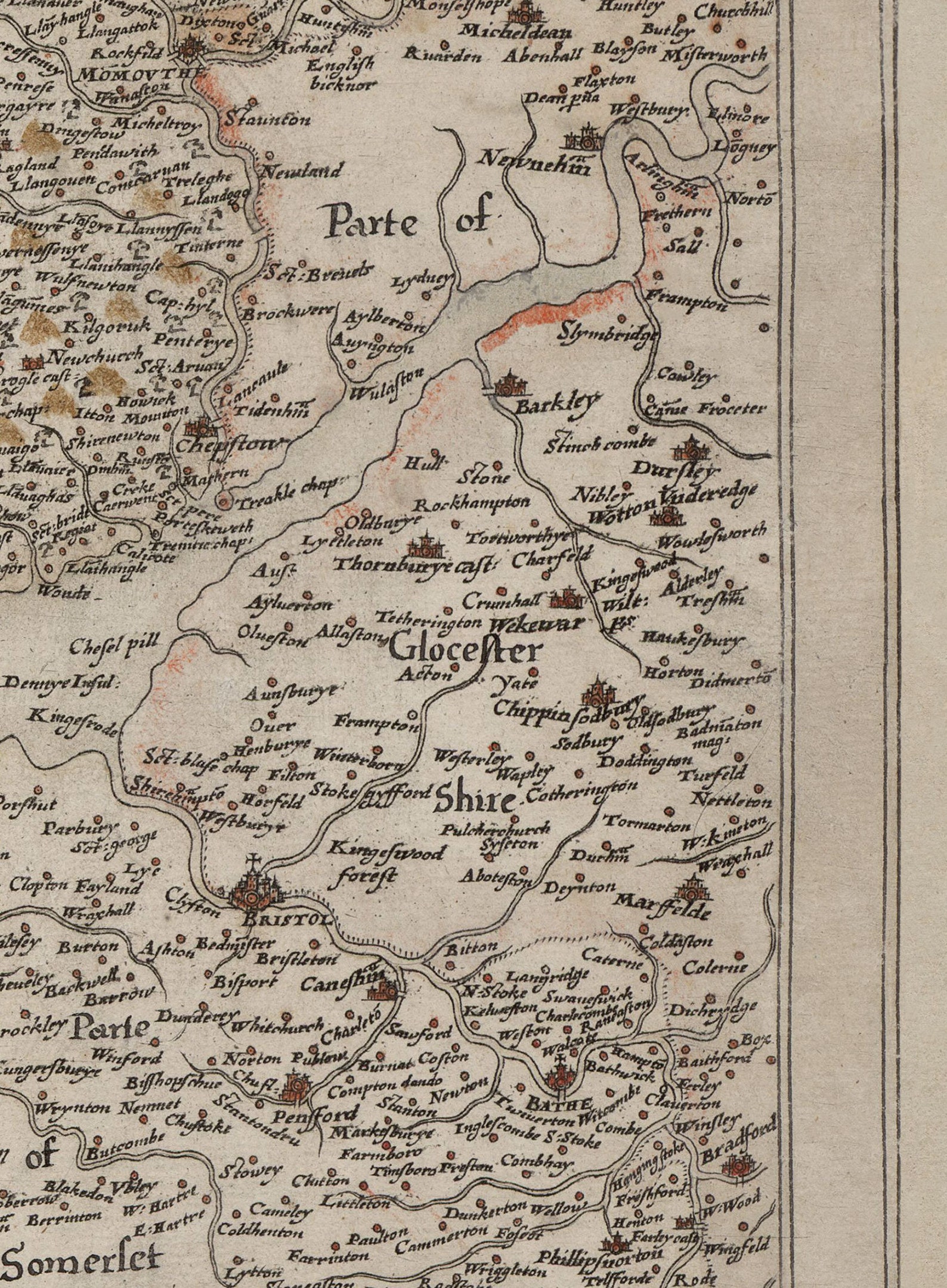 Old Map of Wales, Cymru by Saxton in 1580 - First Accurate Chart of ...