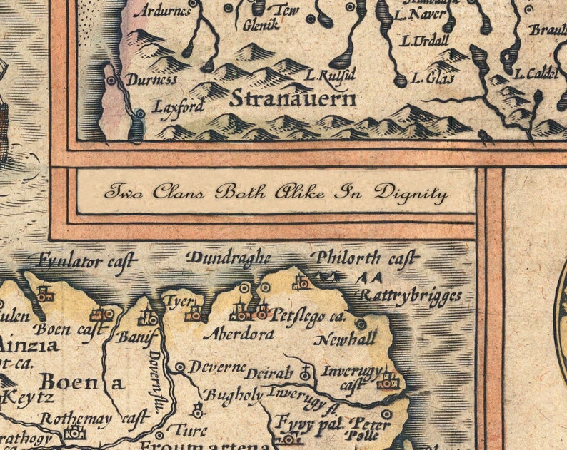 Old Map of Merionethshire Wales in 1611 by John Speed - Etsy UK