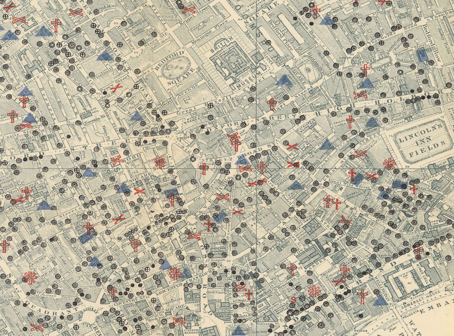 Old Map of London's Churches Pubs and Schools in 1903 by - Etsy UK
