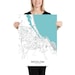 Modern Town Map of Wicklow, Ireland: Wicklow Mountains, Glendalough ...