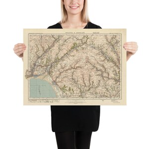 Old Ordnance Survey Map, Sheet 101 - Swansea & Aberdare, 1925: Merthyr ...