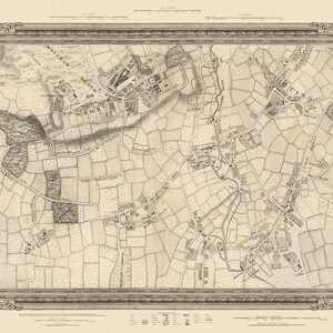 Old Map of South West London in 1746 by John Rocque - Wimbledon ...