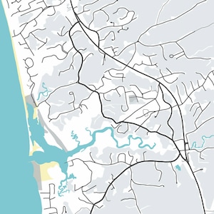 Modern City Map of Truro, MA: Truro Center, North Truro, South Truro ...