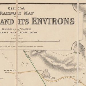 Old London Trainline Map, 1899 Railway Clearing House Chart Early ...