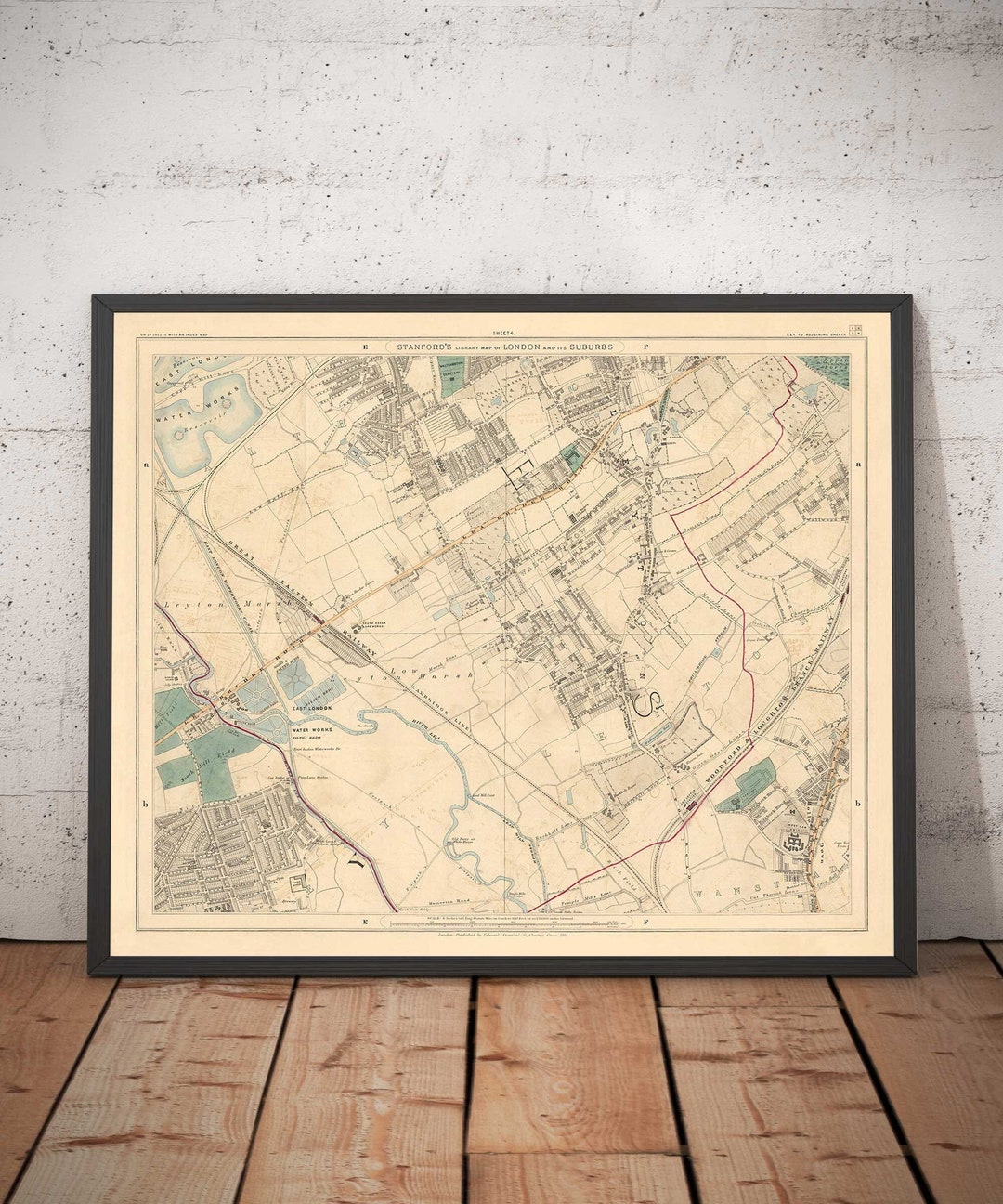 Old Map of North East London, 1891 - Walthamstow, Leyton, Wanstead ...