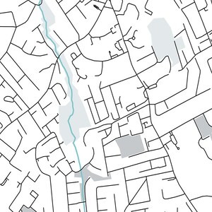 Modern Town Map of Bray, Ireland: Bray Head, Bray Harbour, Bray Head ...