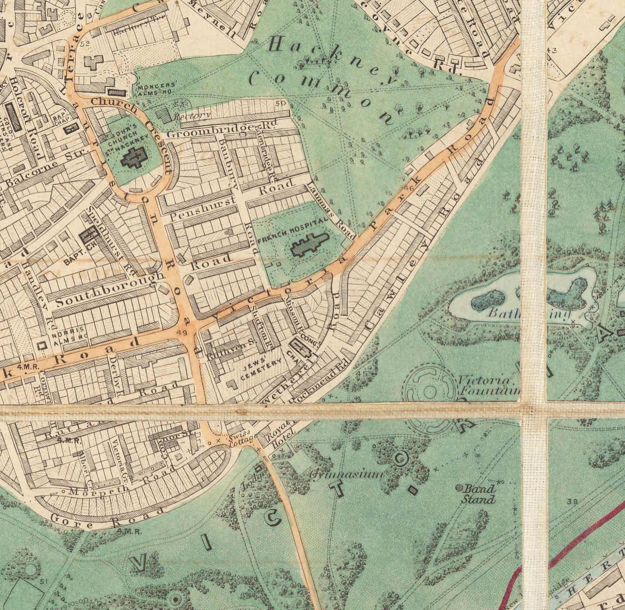 Old Map of East London in 1891 Victoria Park Hackney Bow - Etsy UK