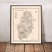 Old Map of Nottinghamshire by Samuel Lewis, 1844: Nottingham, Mansfield ...