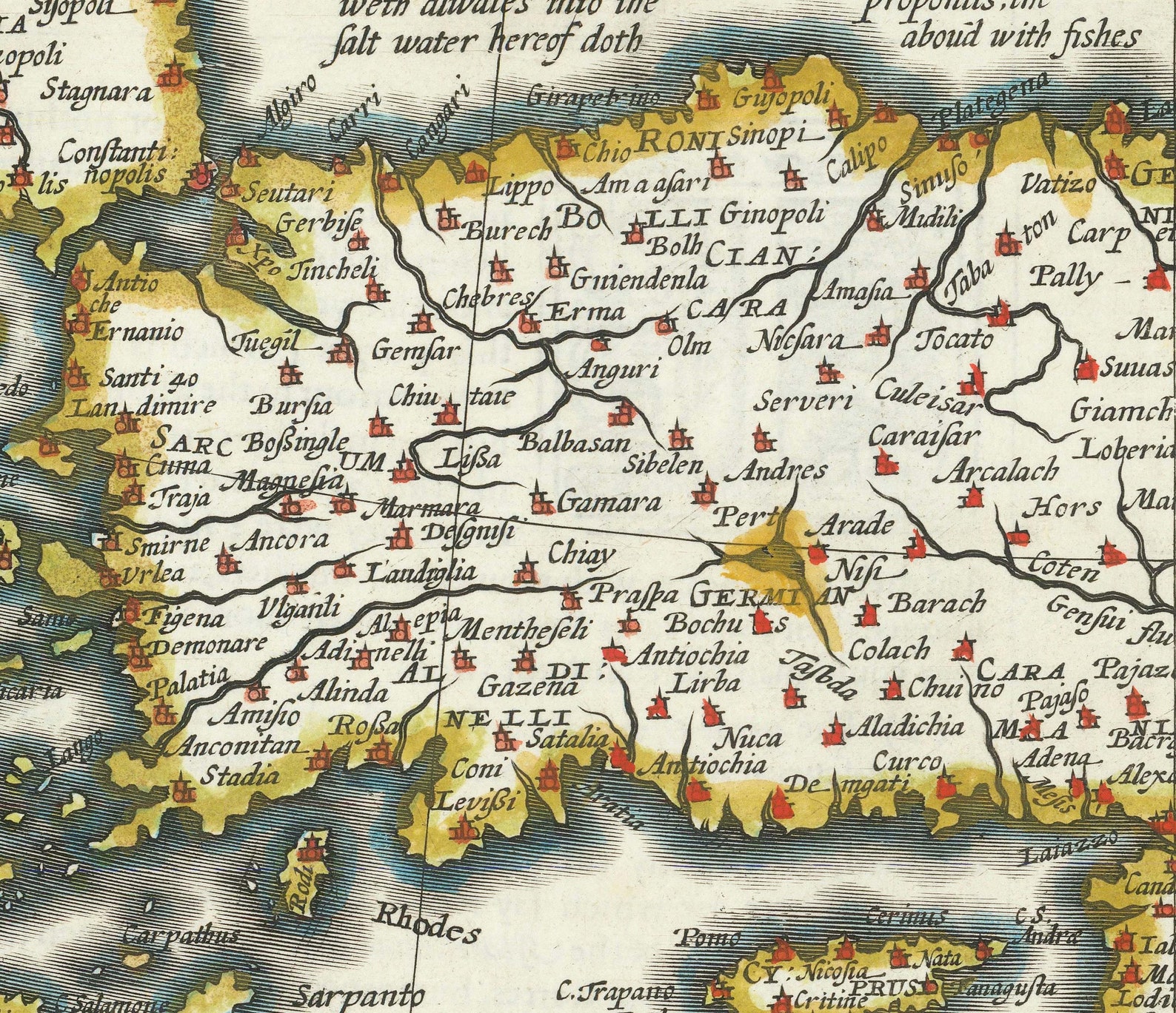 Old Map of the Turkish / Ottoman Empire by John Speed 1627 | Etsy