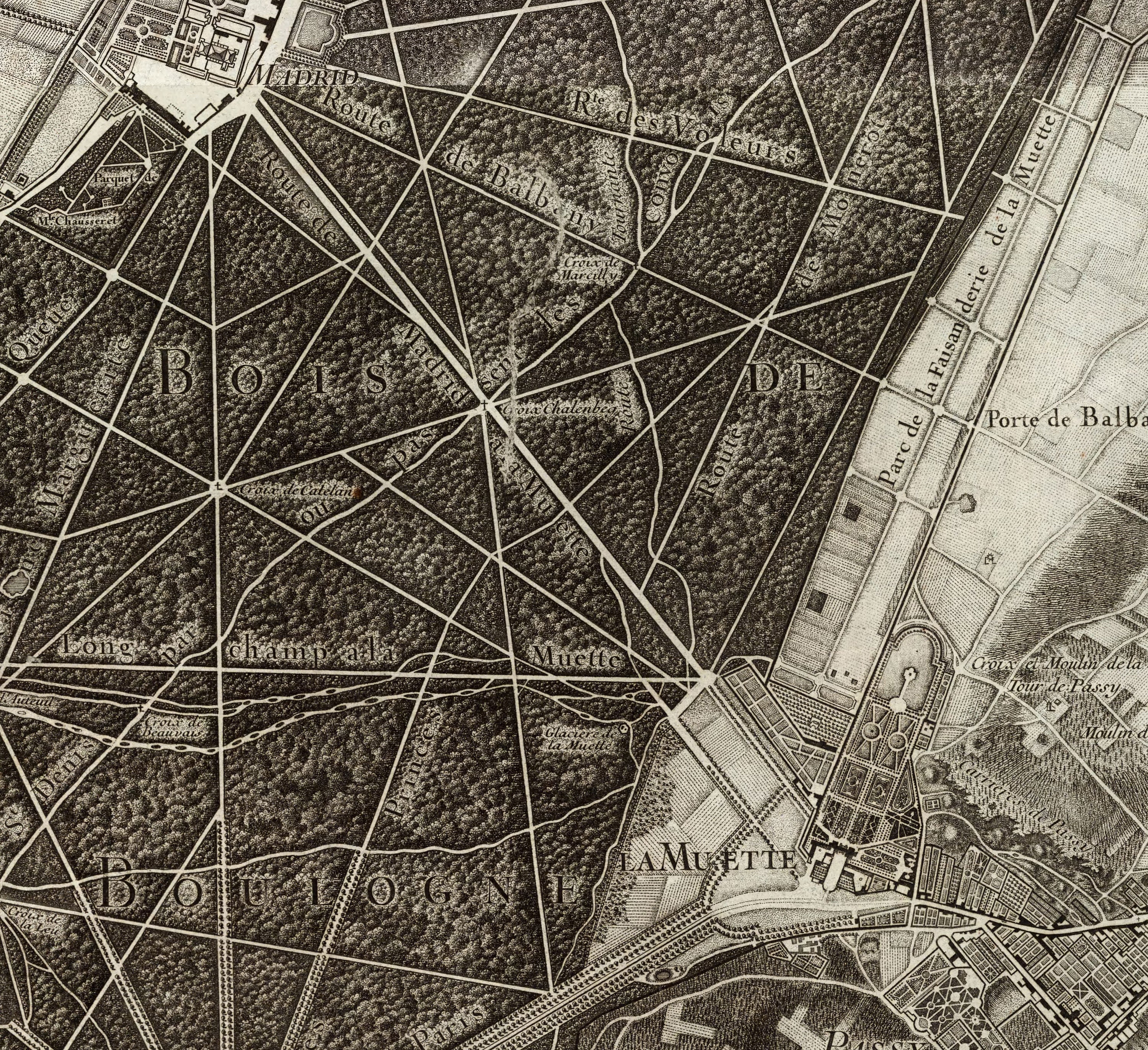 Rare Old Map of Paris, 1795 by Roussel - Louvre, Invalides, Champs ...