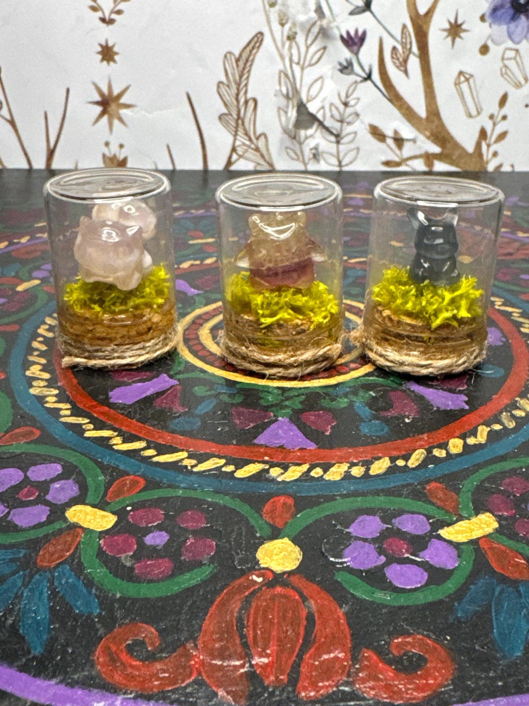 Mini Crystal Pokémon Terrariums With Real Moss I Unique, Ooak, Handmade ...