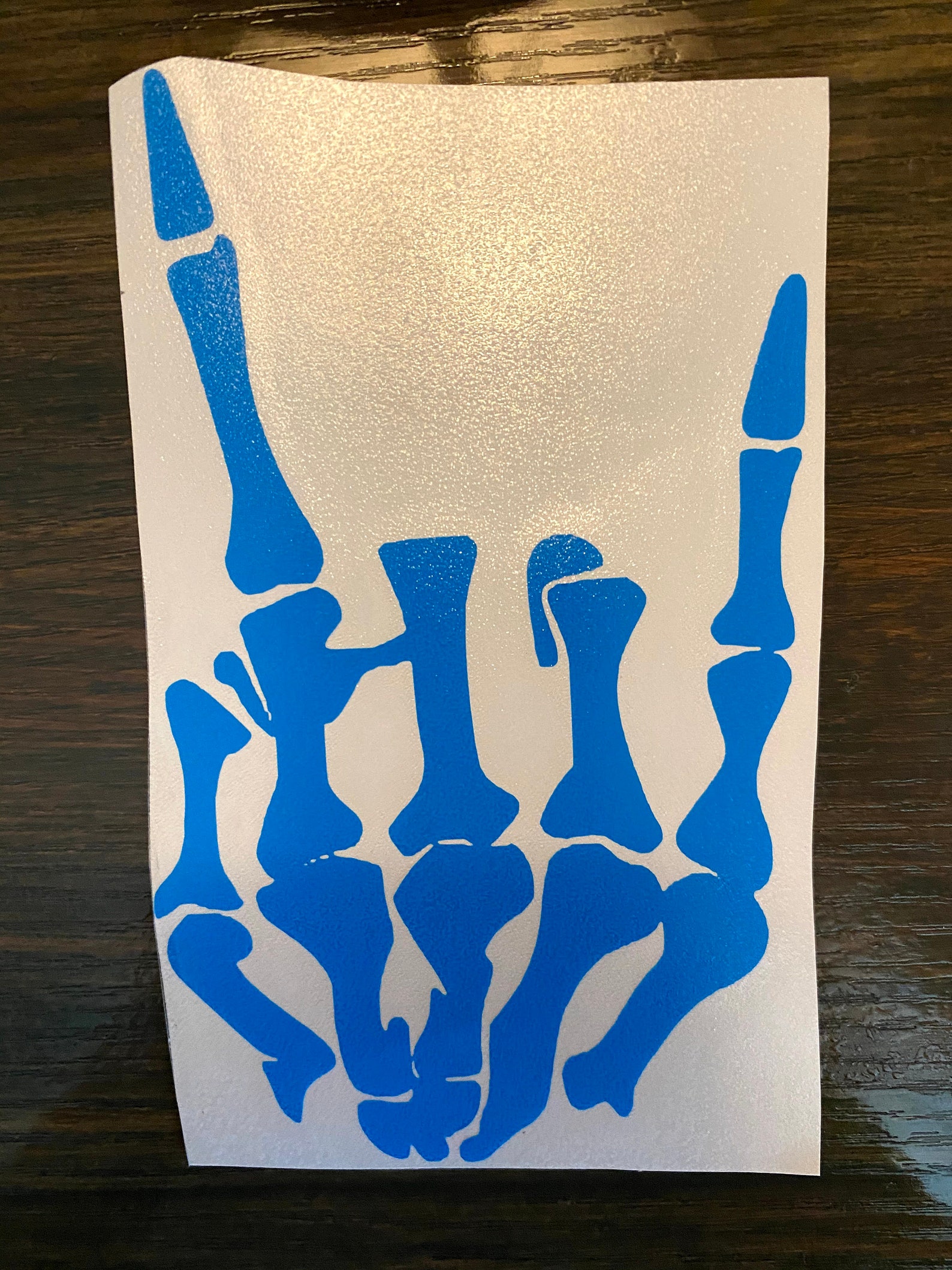 Skeleton Hand Vinyl Decal | Etsy