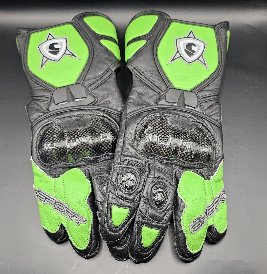 Kawasaki Green Gauntlet Gloves - Etsy