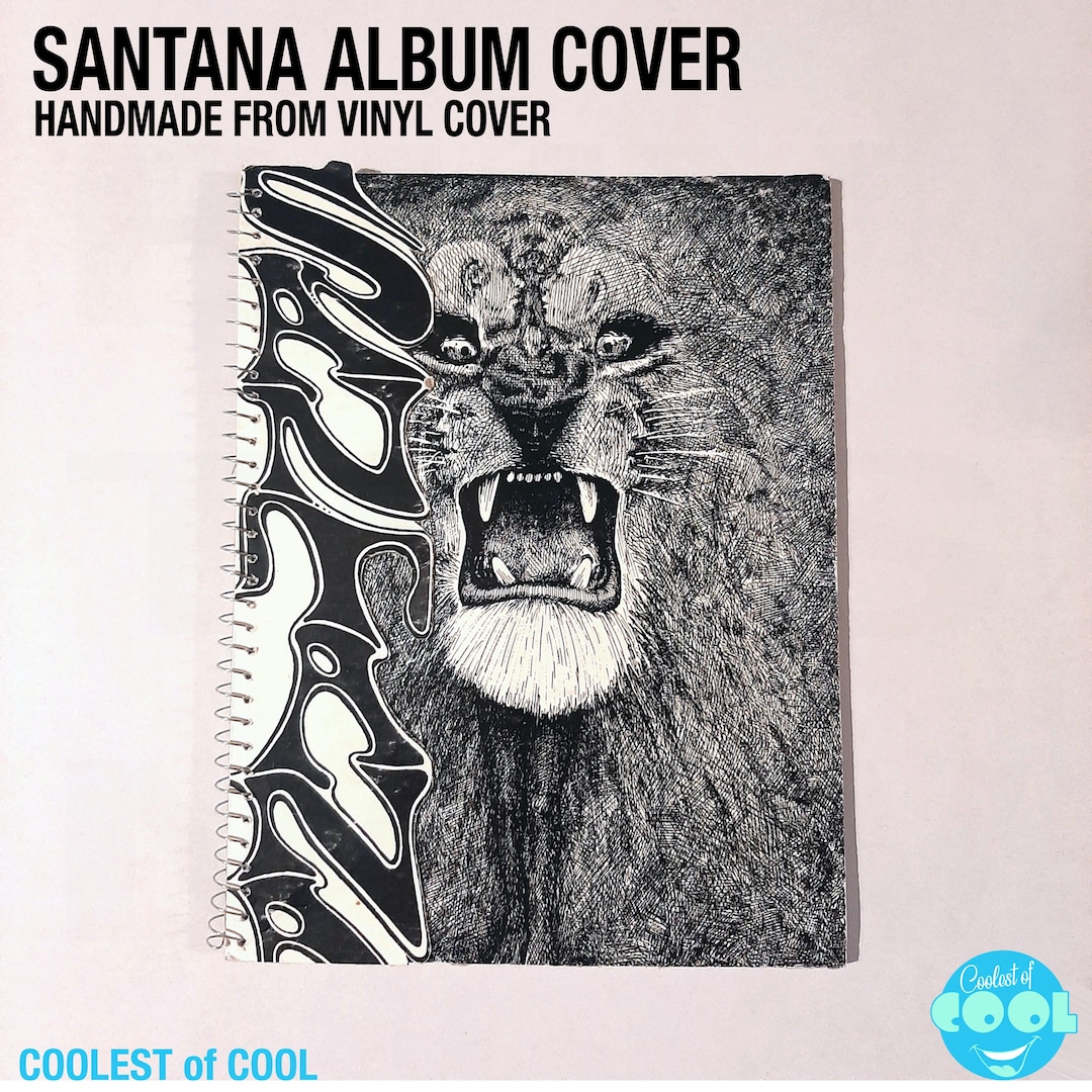 SANTANA 1968 CARLOS LP Album Cover Notebook Vintage Handmade Latin Rock ...
