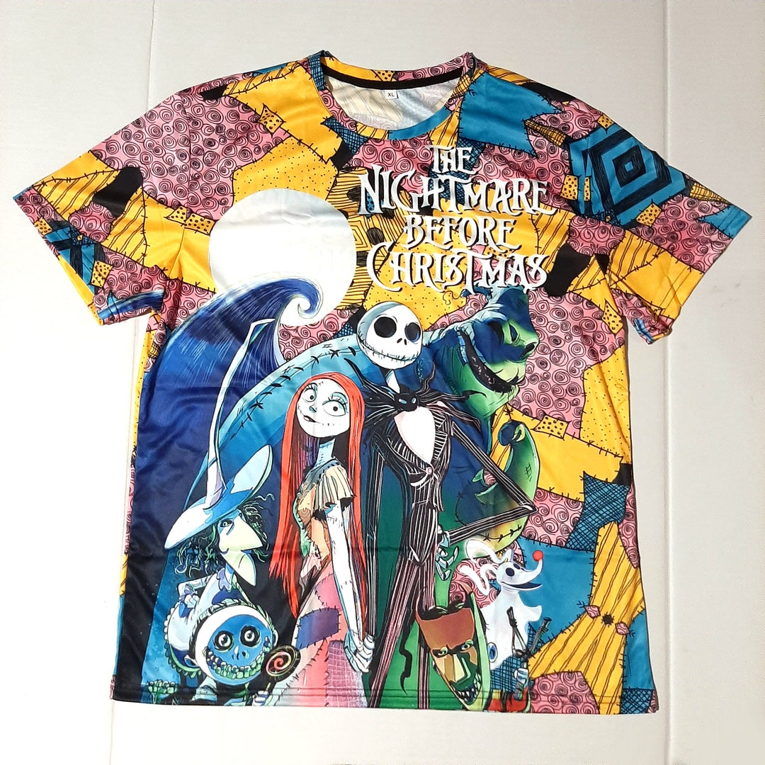 XL Nightmare Before Christmas Shirt All Over Print Front and Back ...