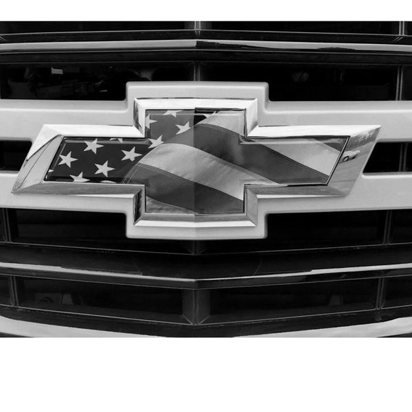 Chevy Emblem Black American Flag - Etsy