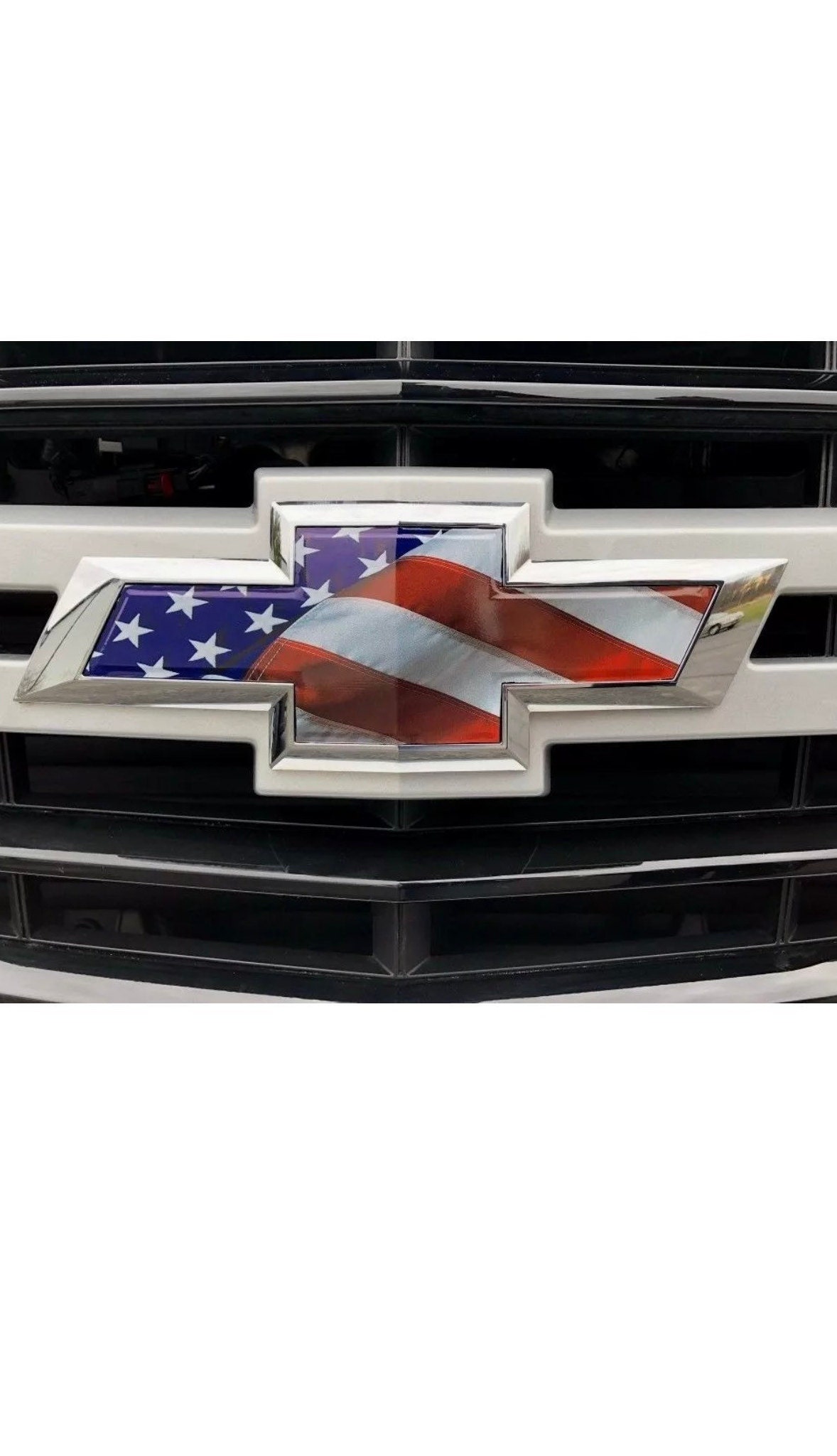 Usa Flag Chevy Bowtie Sticker - Etsy