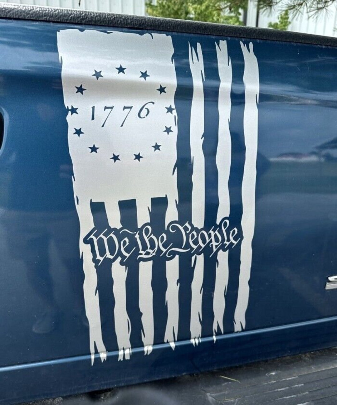 We the People Decal - Betsy Ross Inspired Flag 1776 Distressed American ...