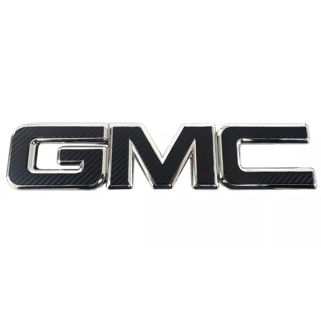 For GMC Sierra Yukon (07-17) Front Grill Emblem Decal Overlay - Carbon ...