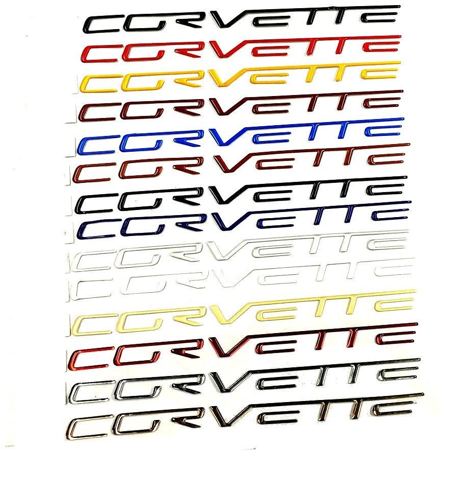 For C6 Corvette Domed Decals - Front, Rear, Dash Letter Inserts - Etsy