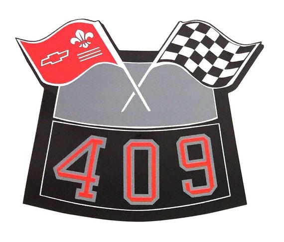 409 Flags Decal Chrome Air Cleaner Decal Chevy Camaro - Etsy