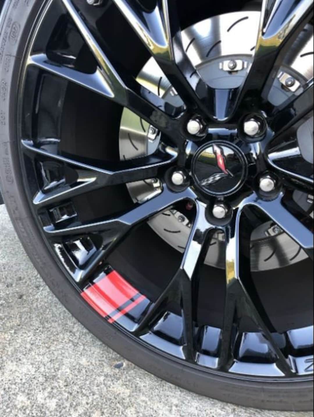 Wheel Hash Mark Stripe Decal Fits C5 C6 C7 Corvette - Corvette Wheel ...