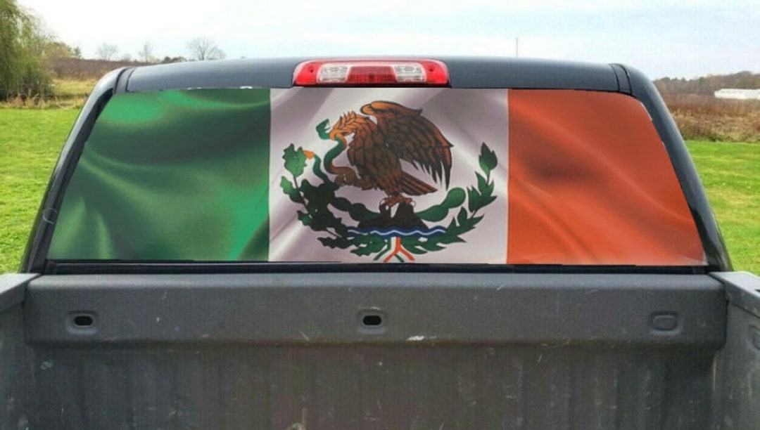 Truck Rear Window Decal Mexican Flag Vinyl Wrap - Etsy