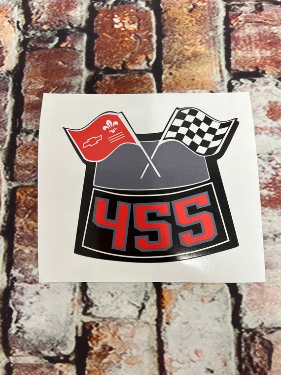 455 Flags Chrome Air Cleaner Decal for Pontiac Oldsmobile - Etsy