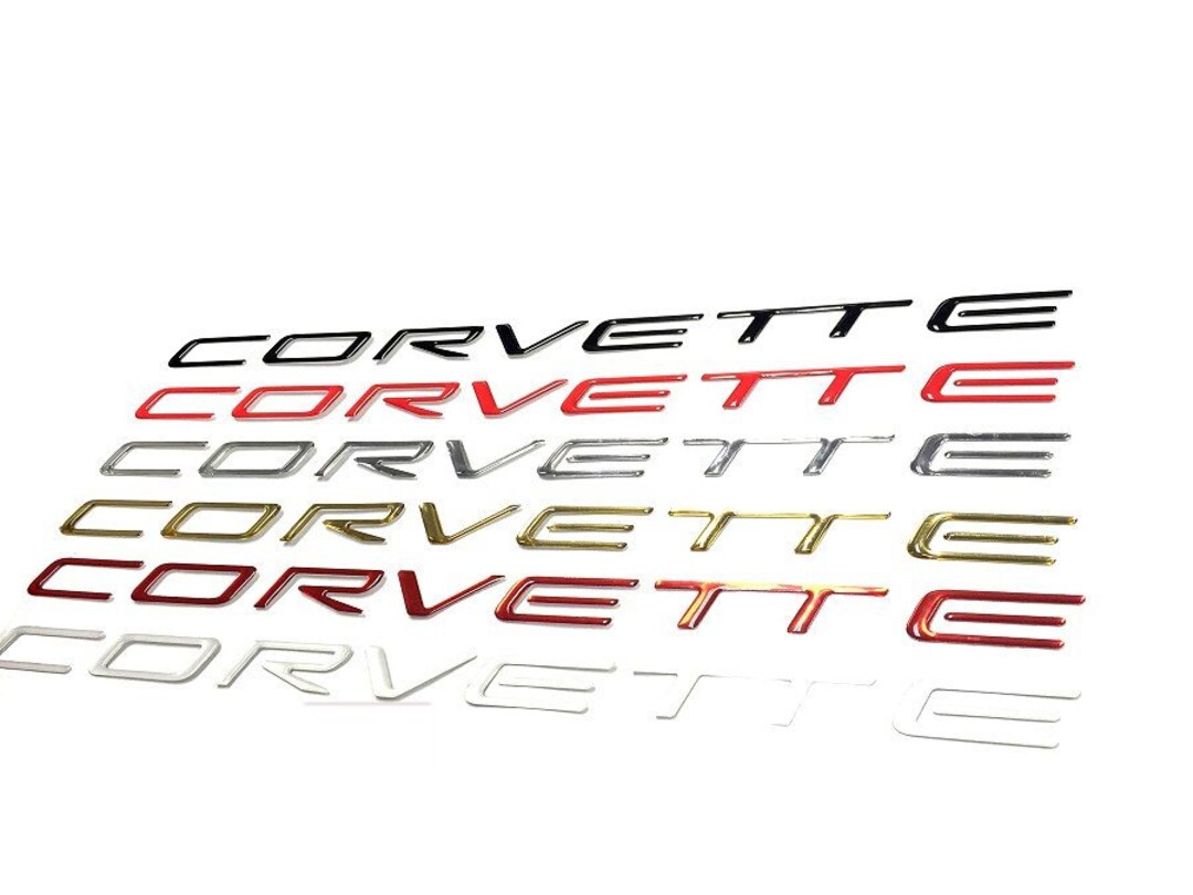 For C5 Corvette Domed Decals - Front, Rear, Dash, Steering Wheel Emblem ...