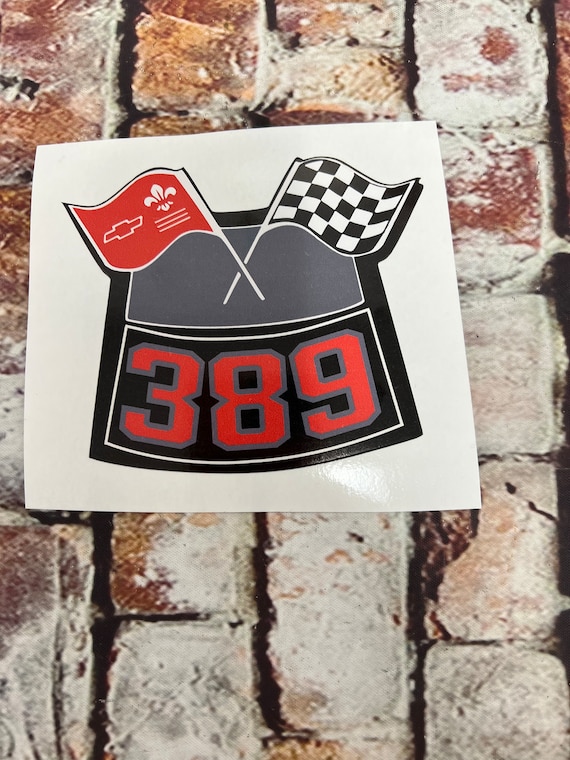 389 Flags Chrome Air Cleaner Decal for Pontiac GTO Tempest - Etsy
