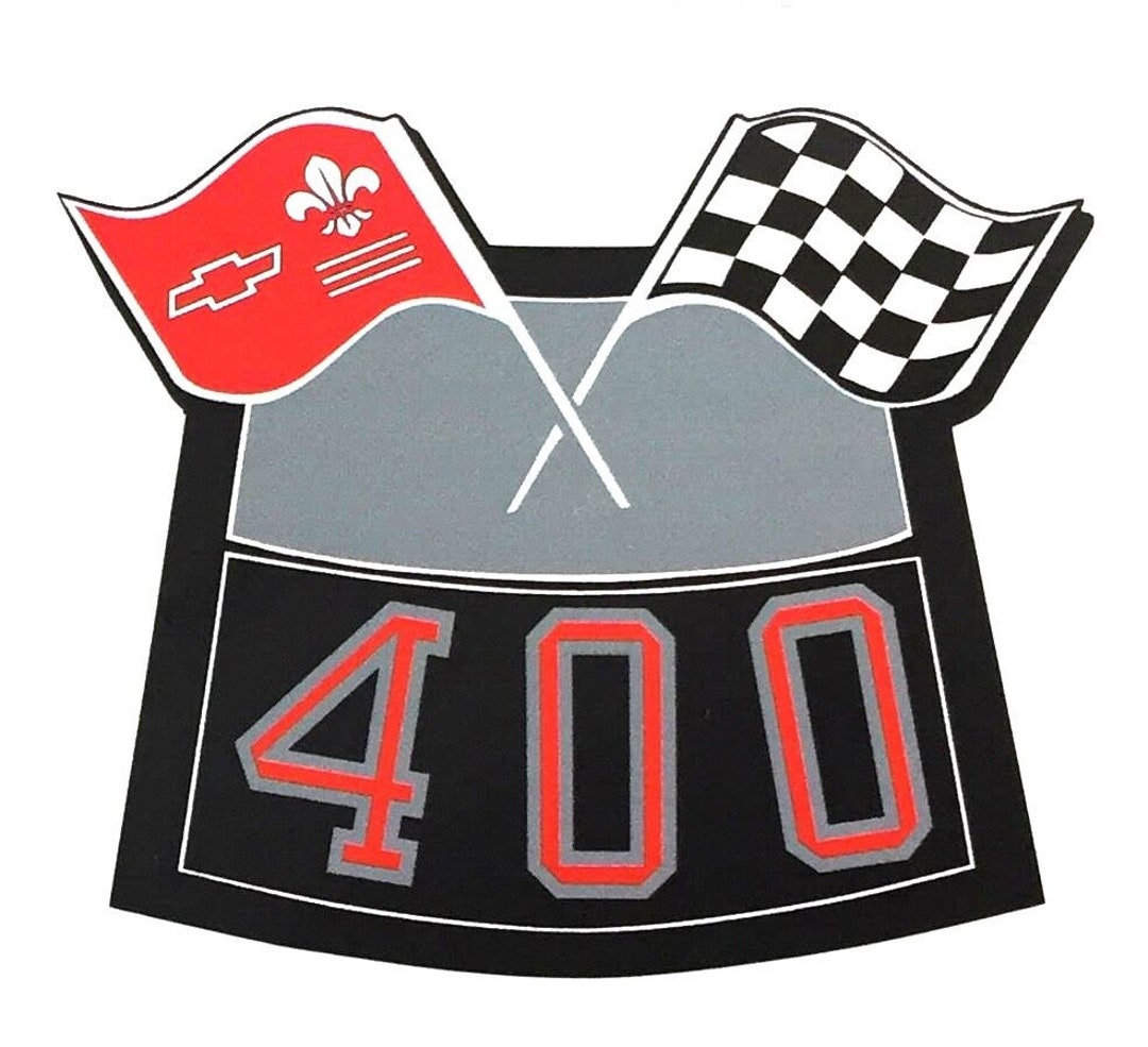 400 Flags Decal - Chrome Air Cleaner Decal - Chevy - Camaro - Chevelle ...