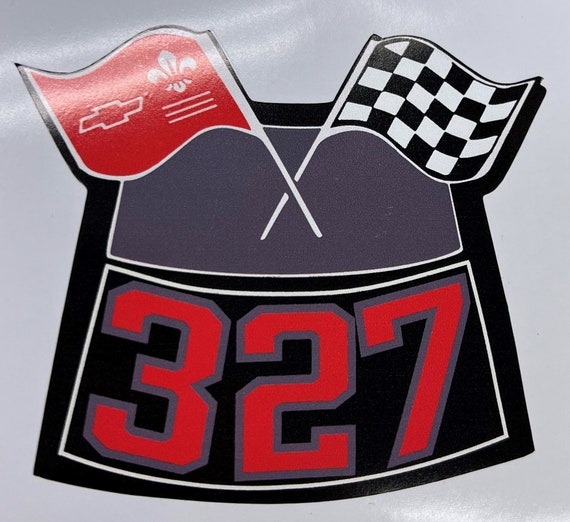 327 Flags Chrome Air Cleaner Decal for Chevy Corvette Chevelle - Etsy
