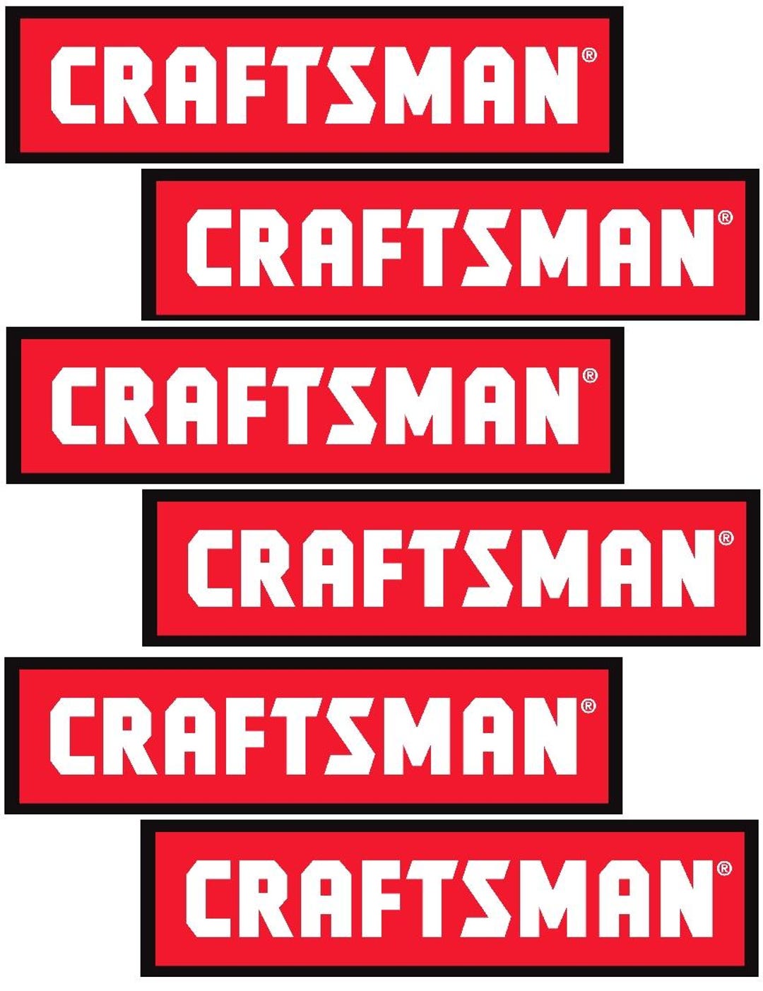Replacement CRAFTSMAN Toolbox Logo Decals Made in USA Stickers - (6) 4 ...