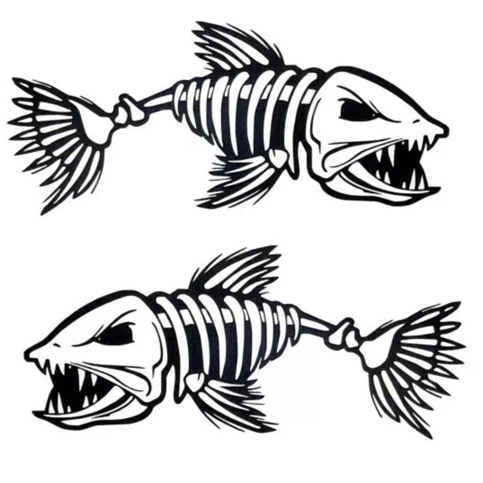 Fish Decals Bone Fish Decals Large Fishing Decals Boat - Etsy