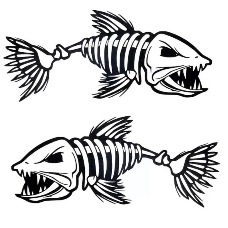 Fish Decals Bone Fish Decals Large Fishing Decals Boat - Etsy