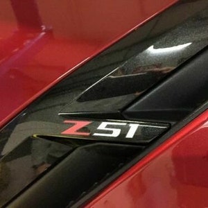 Fits Corvette C7 Stingray Z51 Decals - Corvette Z51 Side Fender Vent ...