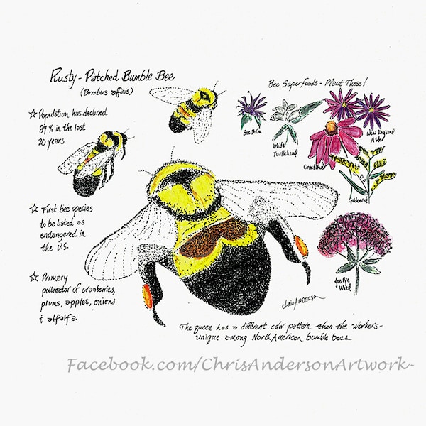 Bumble Bee Painting - Etsy