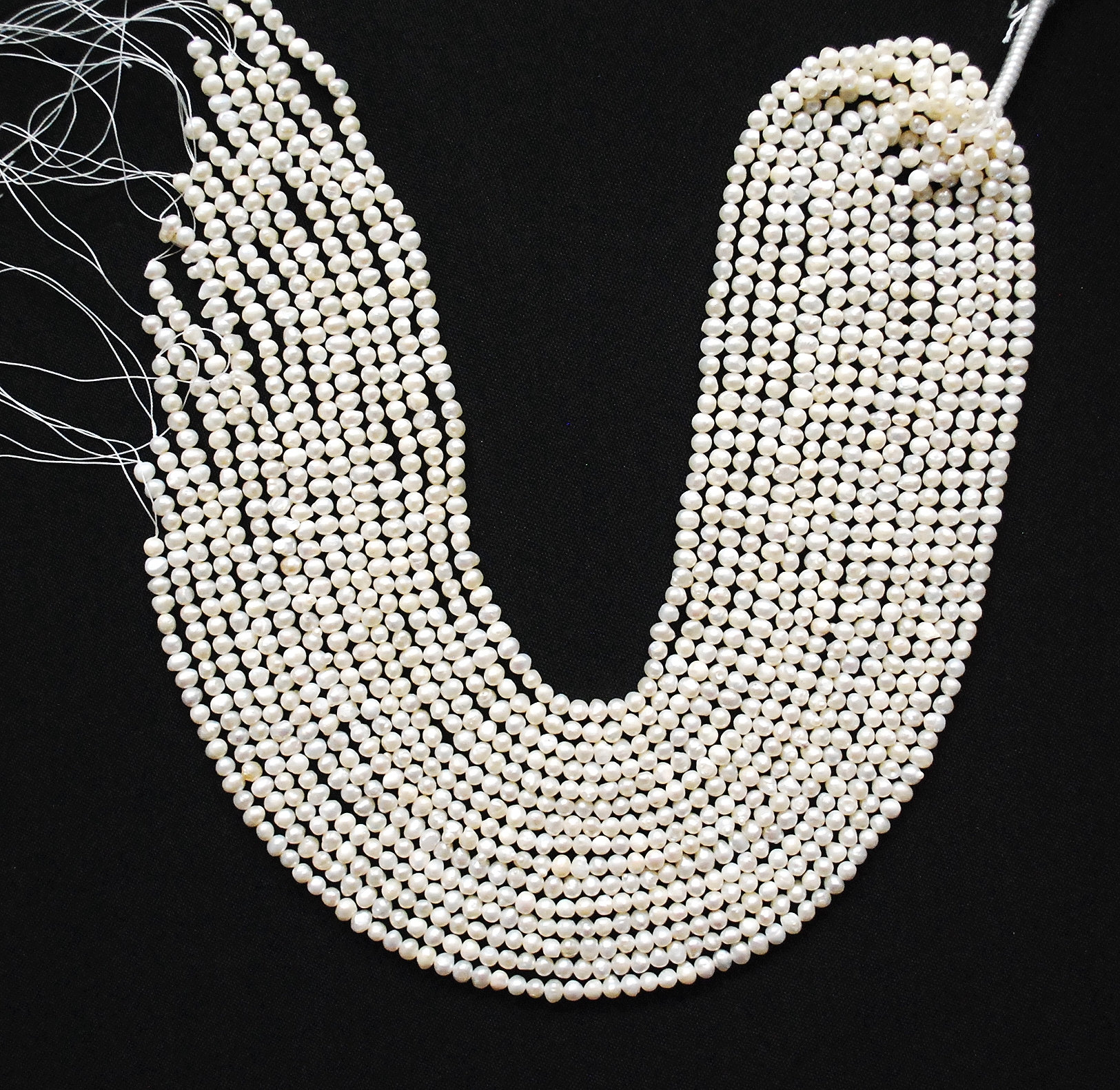 Freshwater Baroque Potato Pearls, Vintage Cultured Pearls, 5-6mm X 5 ...