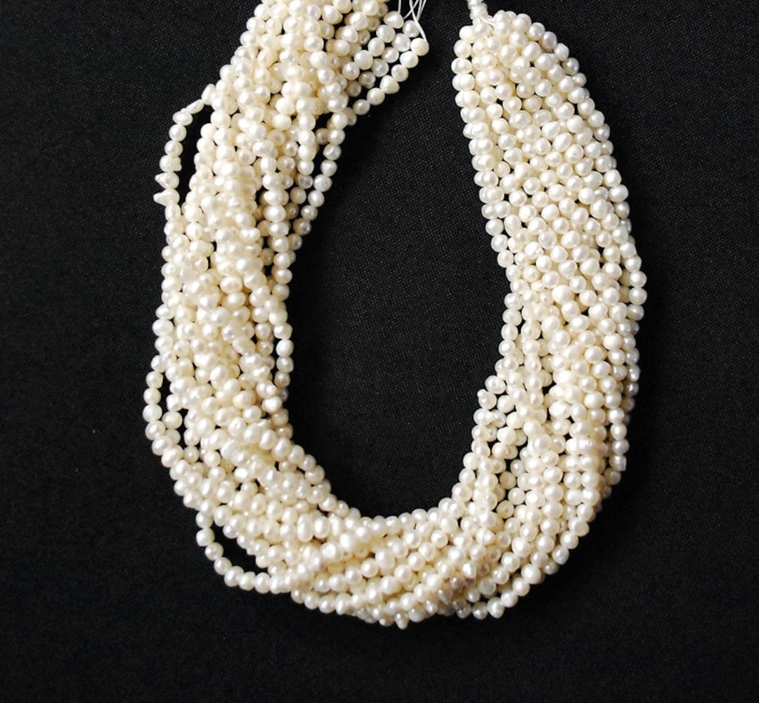 Freshwater Baroque Potato Pearls, Vintage Cultured Pearls, 5-6mm X 5 ...