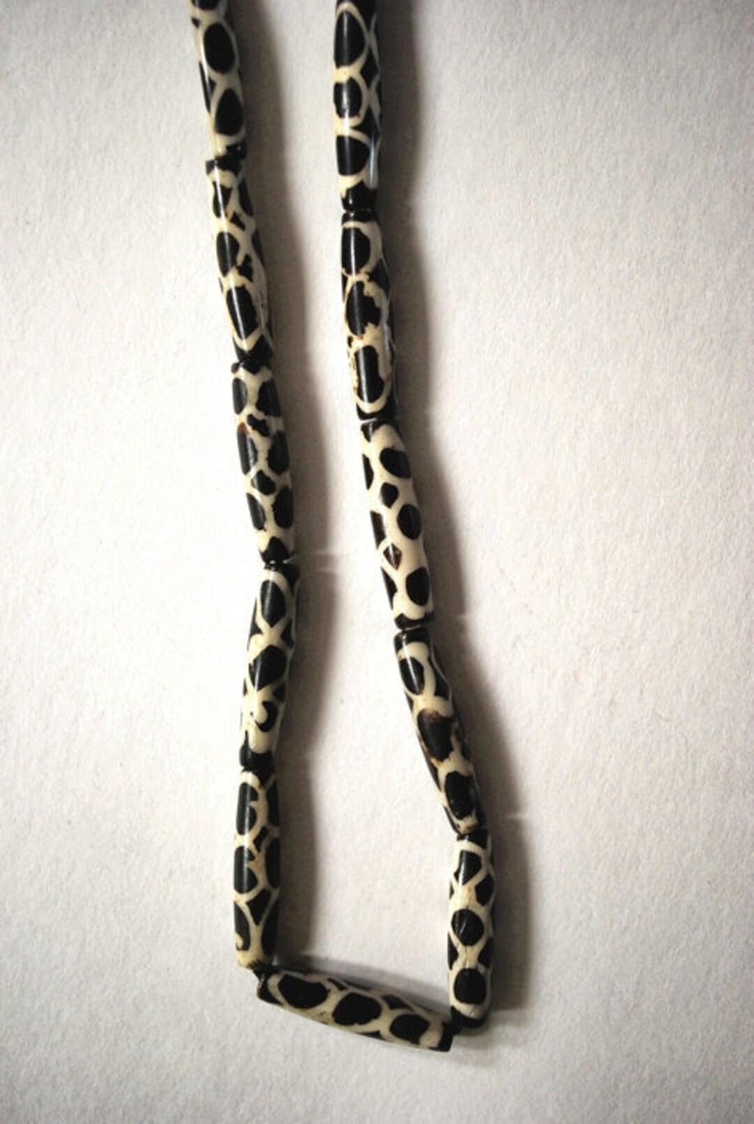 Bone Hairpipe Beads, Patterned , 1 Inch, Vintage Beads - Etsy