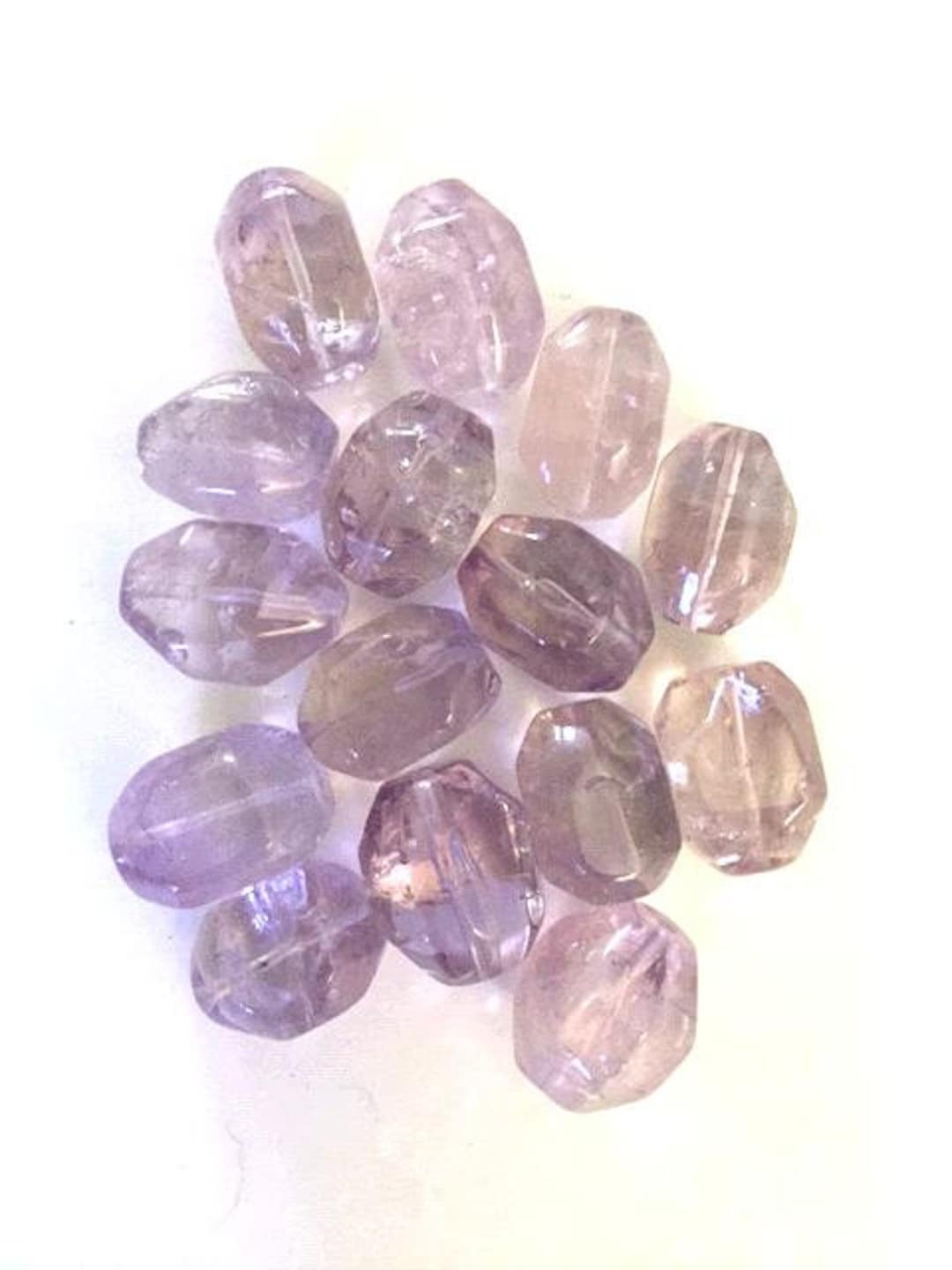 Large Lavender Amethyst Beads, Hand Cut Vintage Beads - Etsy