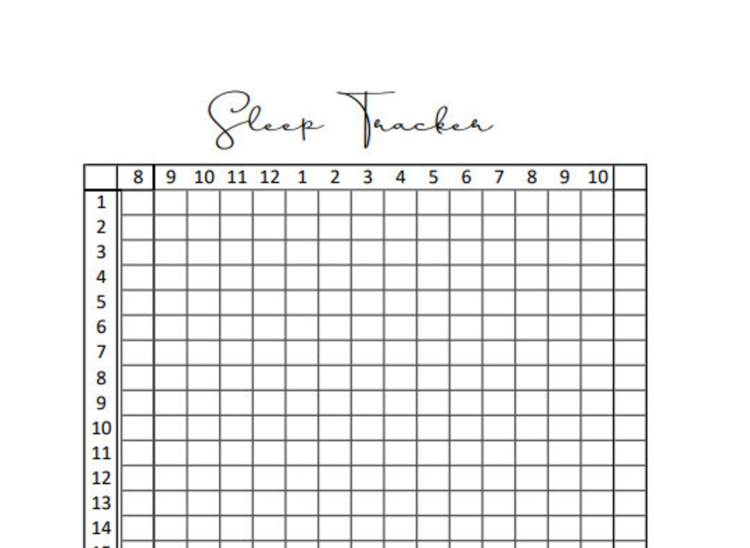 Simple Sleep Tracker A5 Printable - Etsy