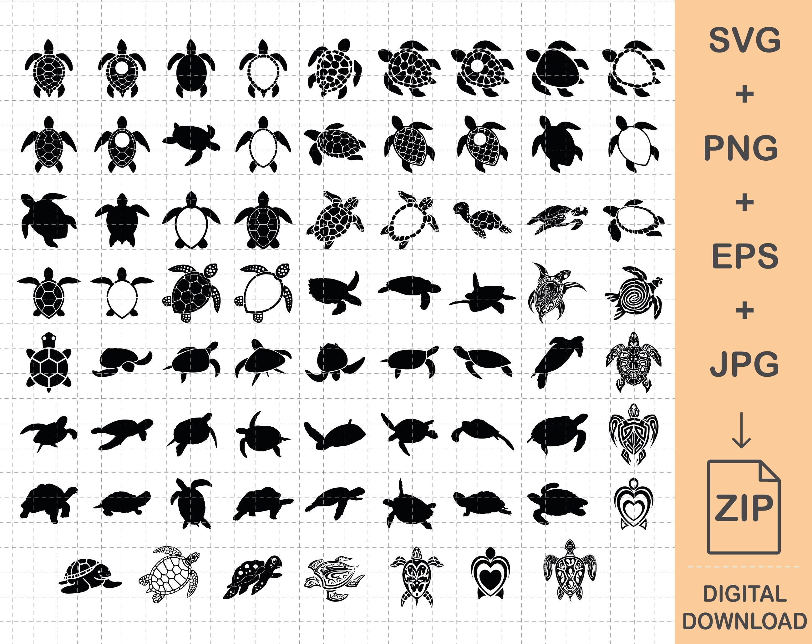 TURTLE SVG, Turtle Bundle SVG, Sea Turtle Png, Turtles Svg, Turtle ...