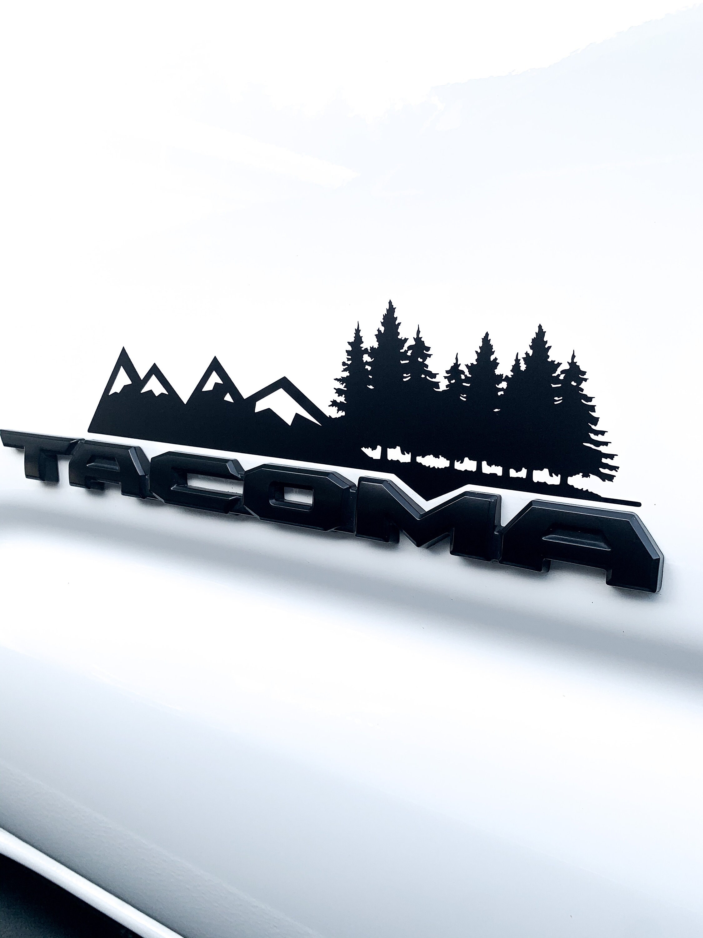 3rd Gen Mountain and Trees Decal Vinyl Decal Tacoma Decal | Etsy