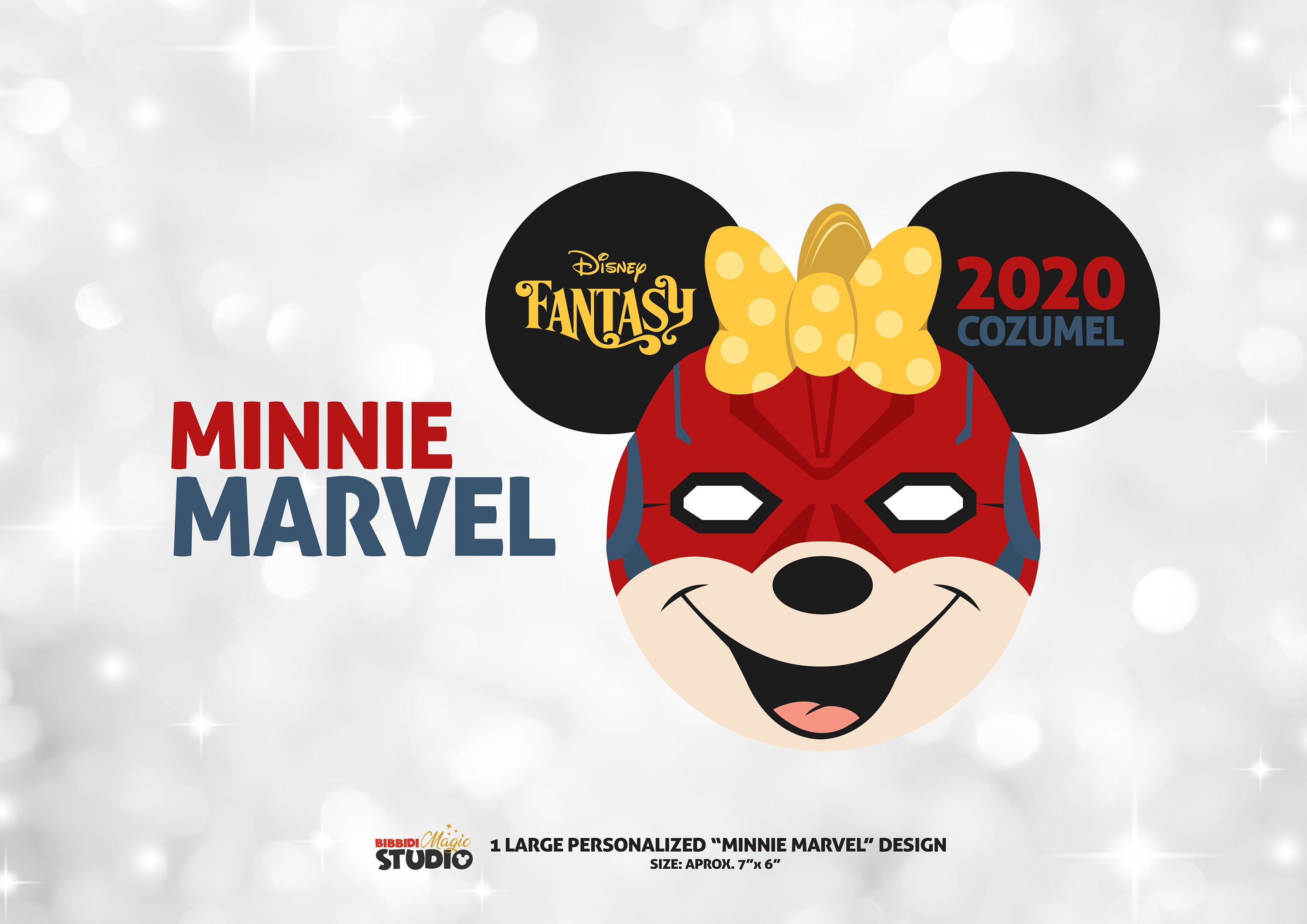 Minnie Mouse Captain Marvel Personalized Printable Disney | Etsy
